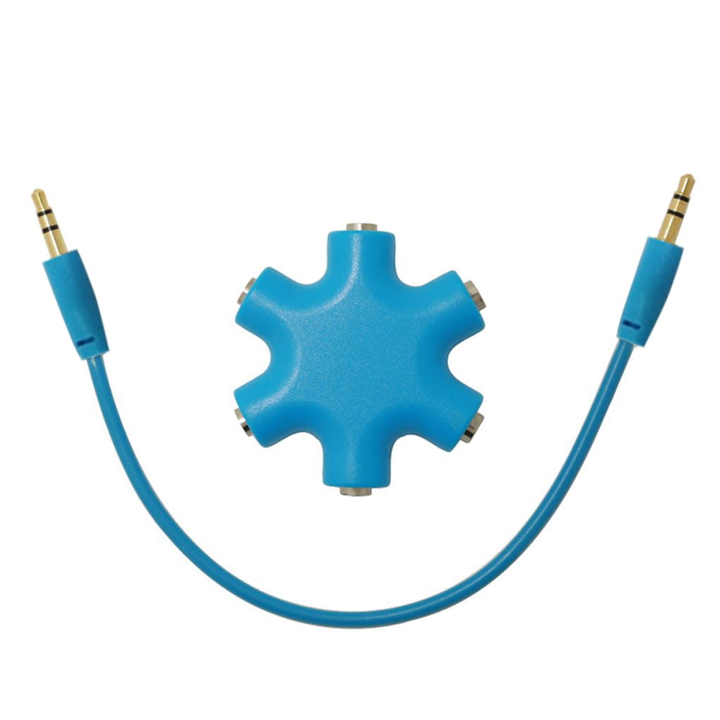 Mix Colors 3.5mm Snowflake Shape 5 Way Stereo Audio Splitter for Jack ...