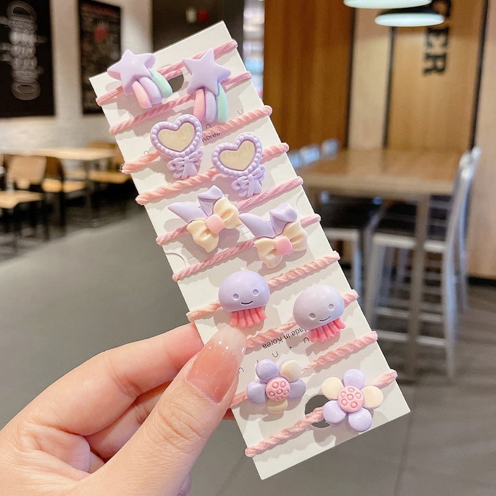 Mix Colors GElastic Hair Ties Soft Rubber Bands Hair Bands Holders ...