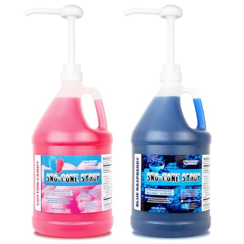 Mix & Match Sno-Cone Syrup with Pumps-Loads Of Flavors! (Two Gallons ...