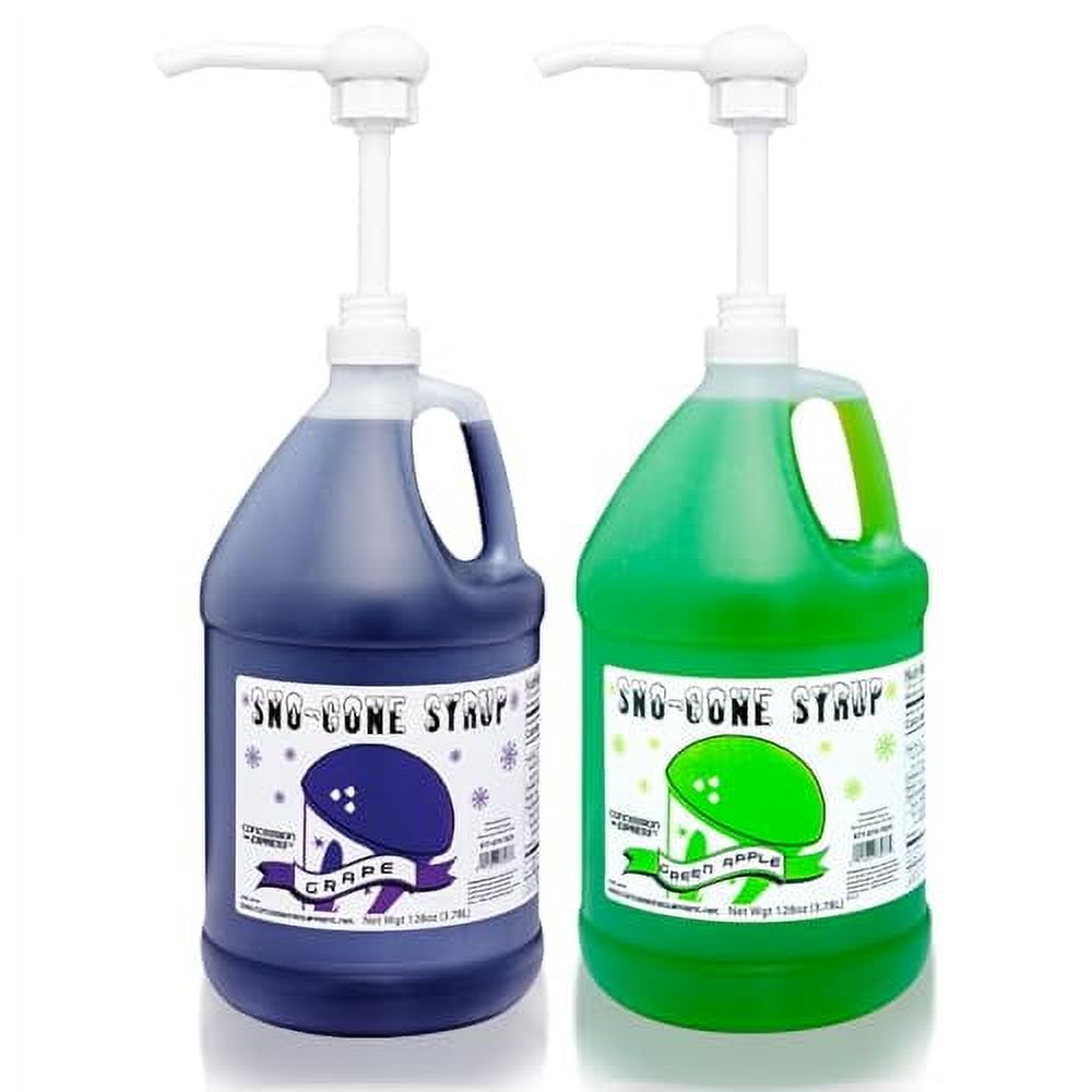 Mix & Match Sno-Cone Syrup with Pumps-Loads Of Flavors! (Two Gallons ...