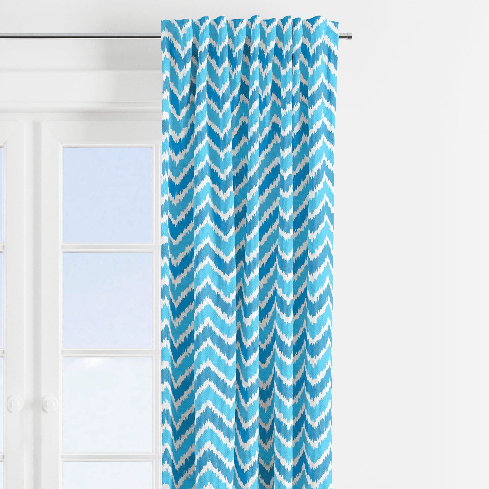 Mix N Match Aqua/Turquoise Chevron Curtain Panel - Walmart.com