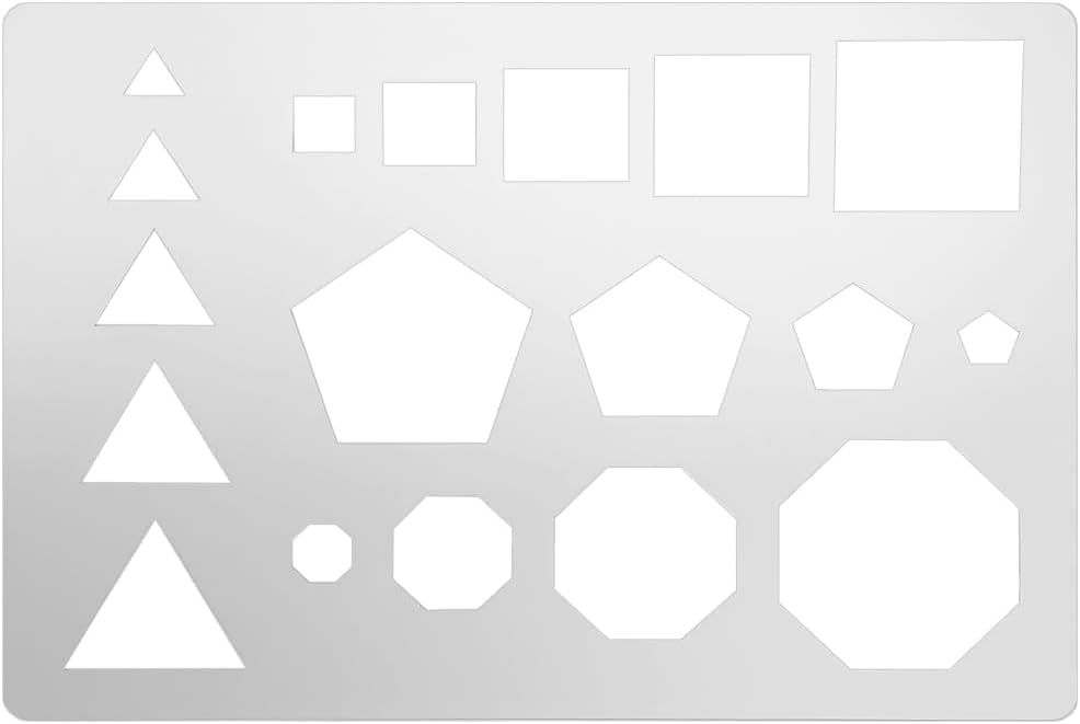 Mix Shape Metal Stencil Cutouts Cutting Stencils Triangle Round Polygon ...