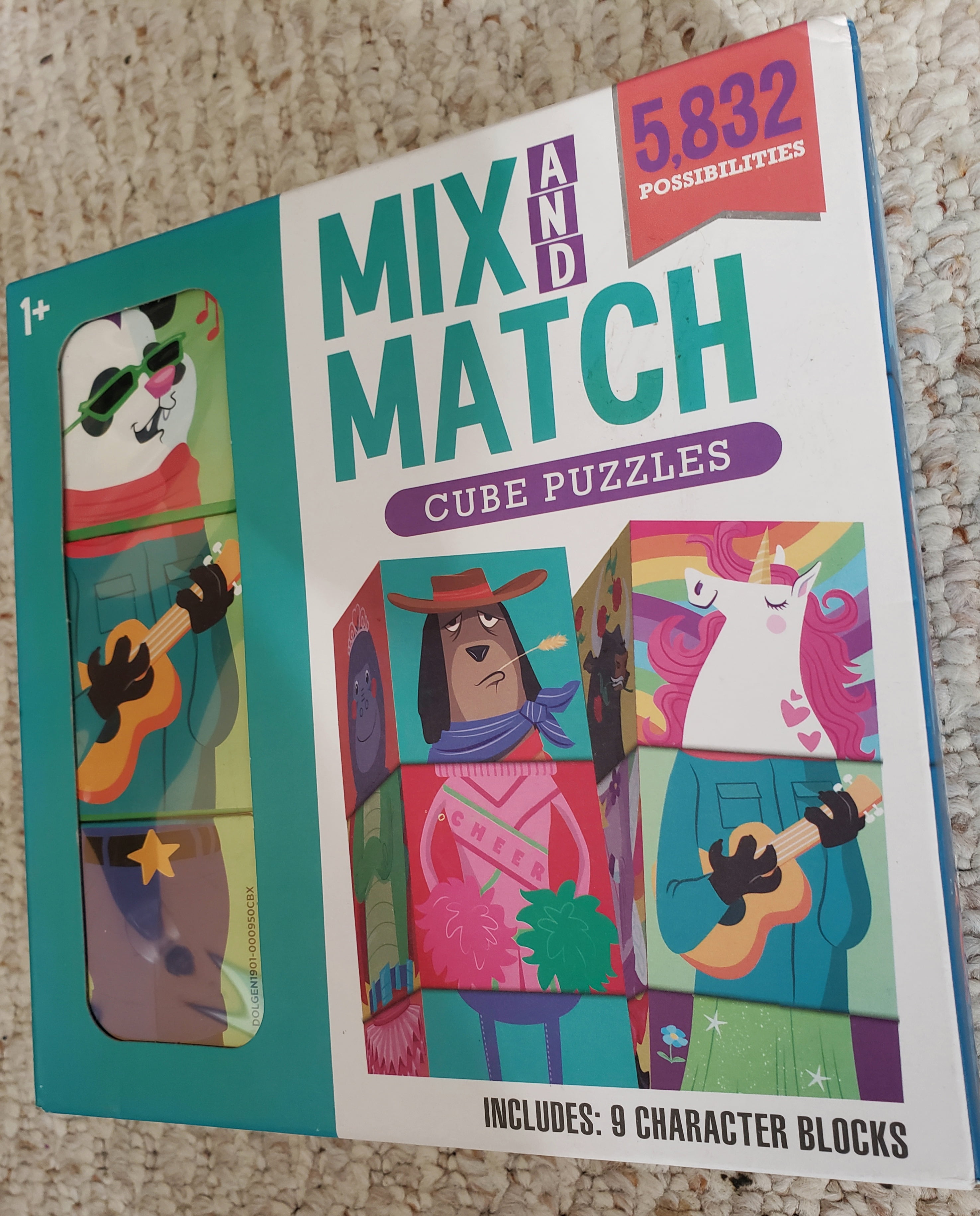 Mix and Match Cube Blocks Puzzle Includes 9 Character Blocks - For Ages ...