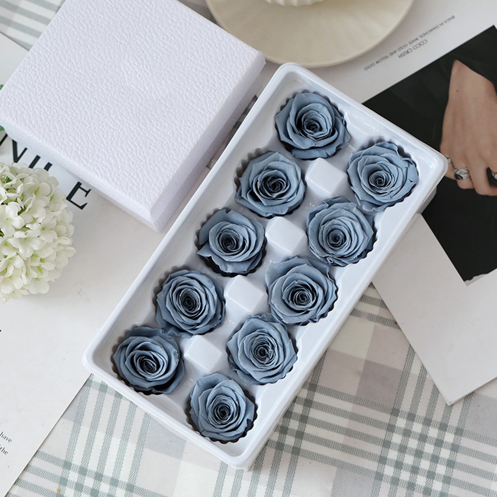 MixMart 10 Piece Forever Roses, Immortal Roses That Last A Year ...