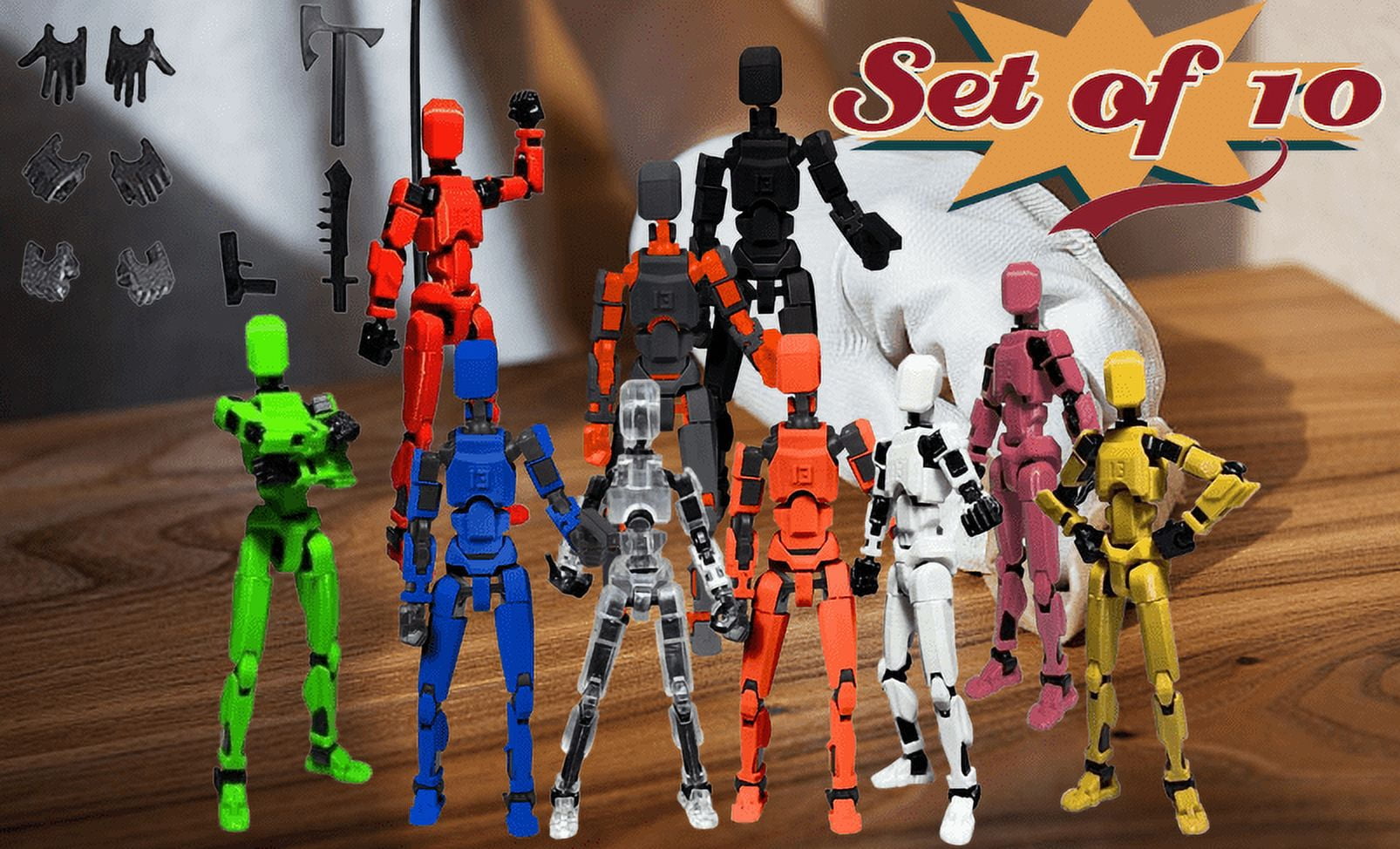 MixMart 1Pc 3D Printed Movable Multi-jointed Titan 13 Action Figure ...