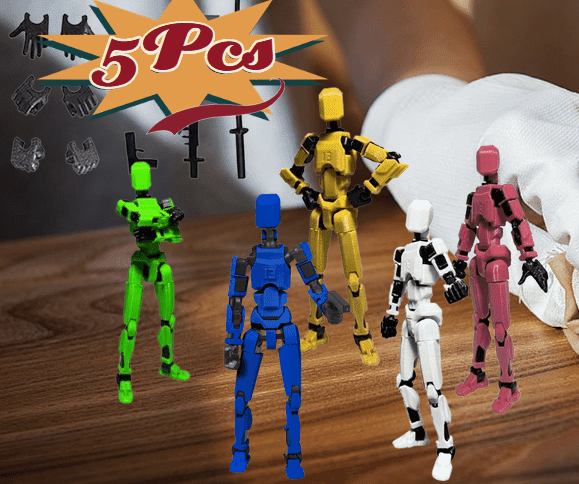 MixMart 1Pc Titan 13 Action Figure, T13 Action Figure Robot, Stikbot ...