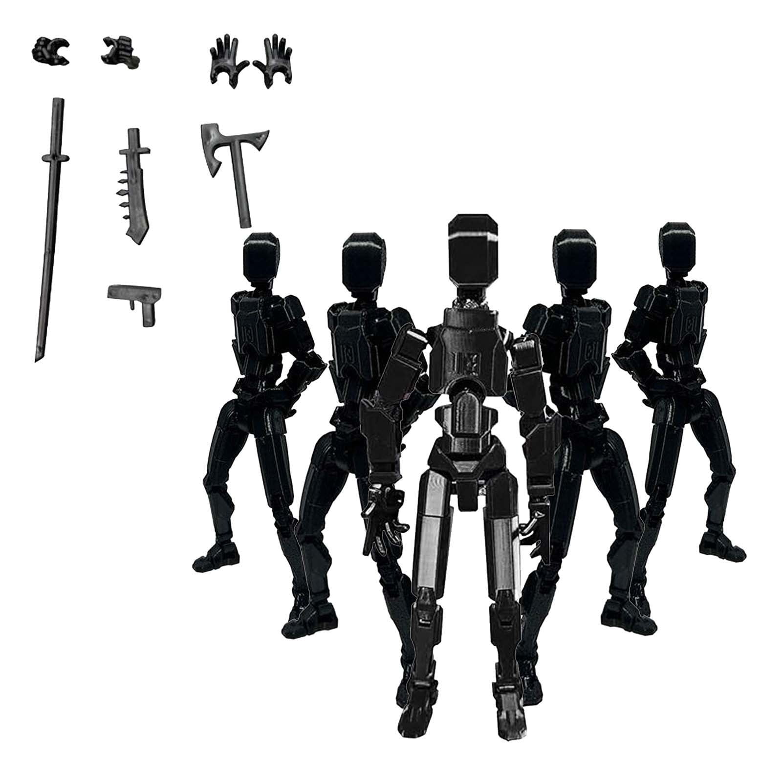 MixMart 2 Pack Assembled T13 Action Figure with Stand, 3D Printed Dummy ...