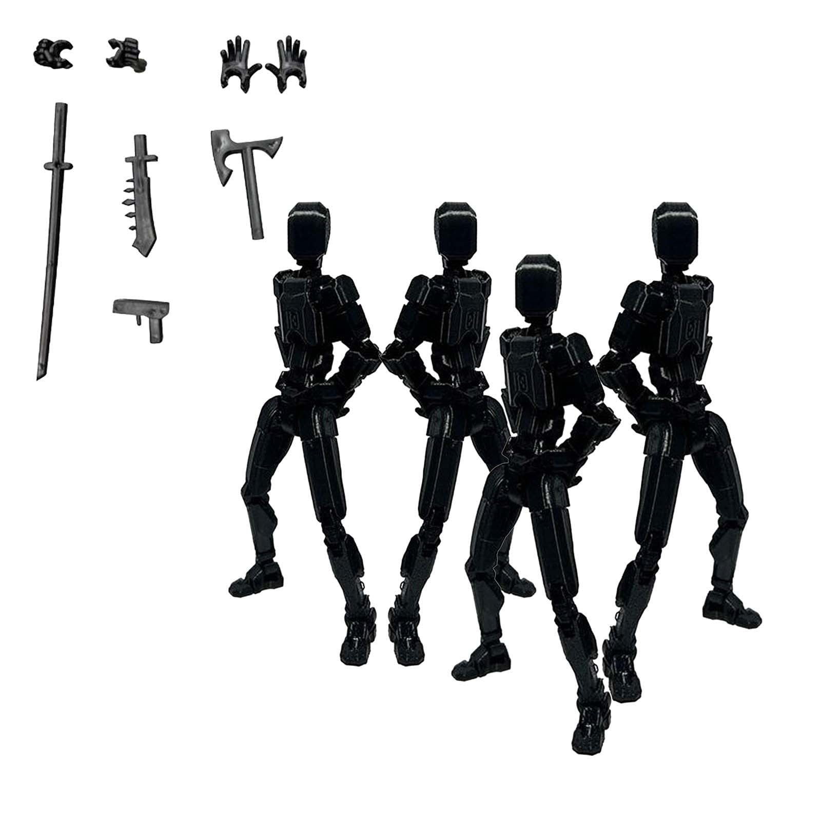 MixMart 2 Pack Assembled T13 Action Figure with Stand, 3D Printed Dummy ...