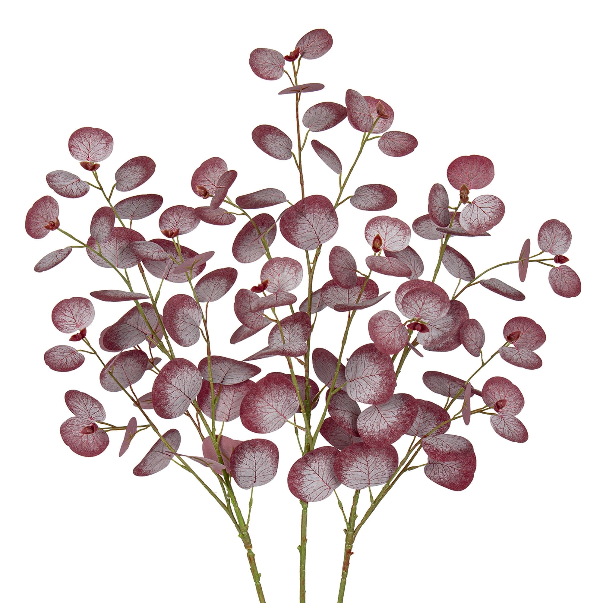 MixMart 3Pcs Artificial Eucalyptus Leaves 31.88" Long Stems Fake ...