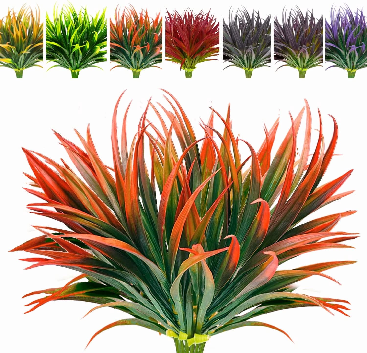 MixMart 4/12 Pcs Artificial Shrubs Bushes Plants Fake Grass Bushes ...