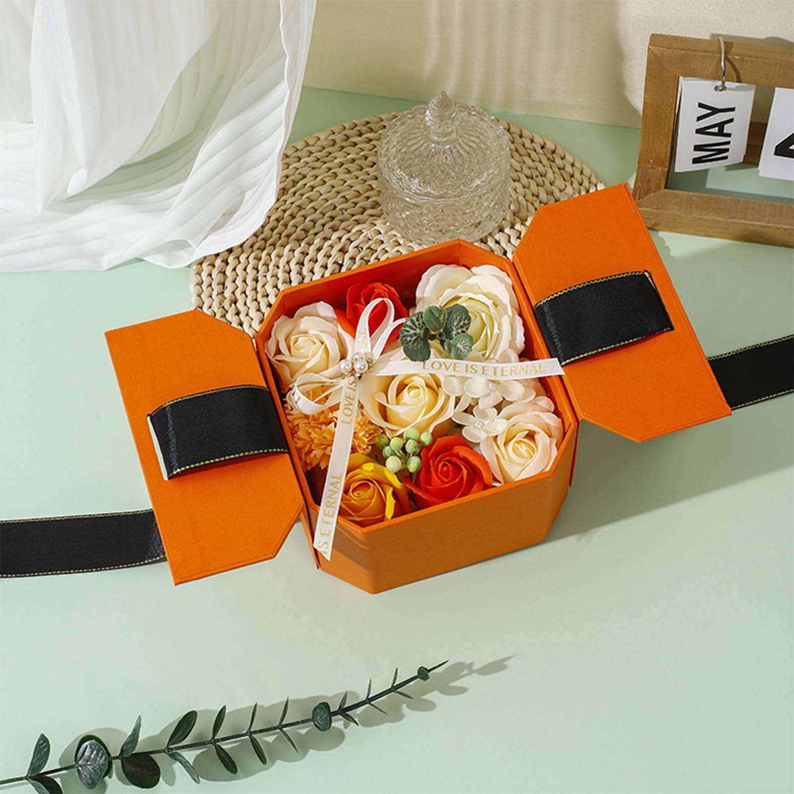 MixMart Luxury Forever Roses in Box Preserved Flowers Roses Gifts for ...