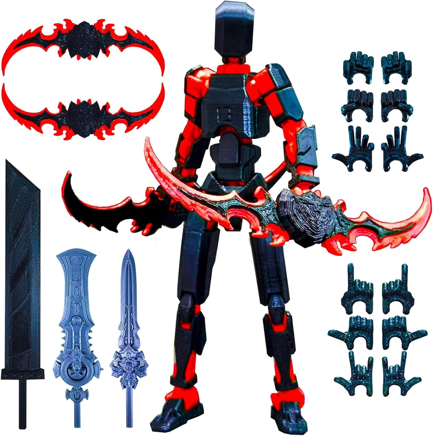 MixMart T13 3D Printed Action Figure,Dummy 13 Robot Action Figure, T13 Collectible Action Figure ...
