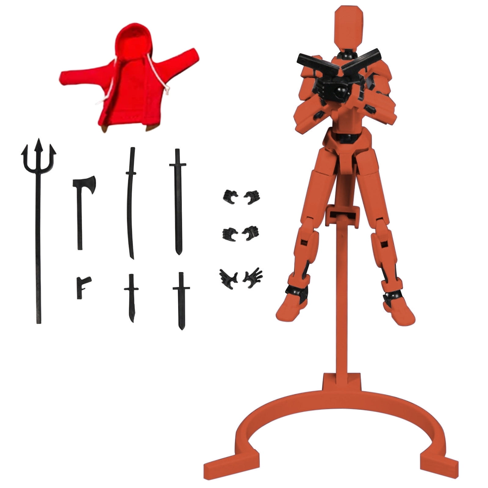 MixMart T13 Action Figure with Lots of Accessories,3D Printed Movable ...