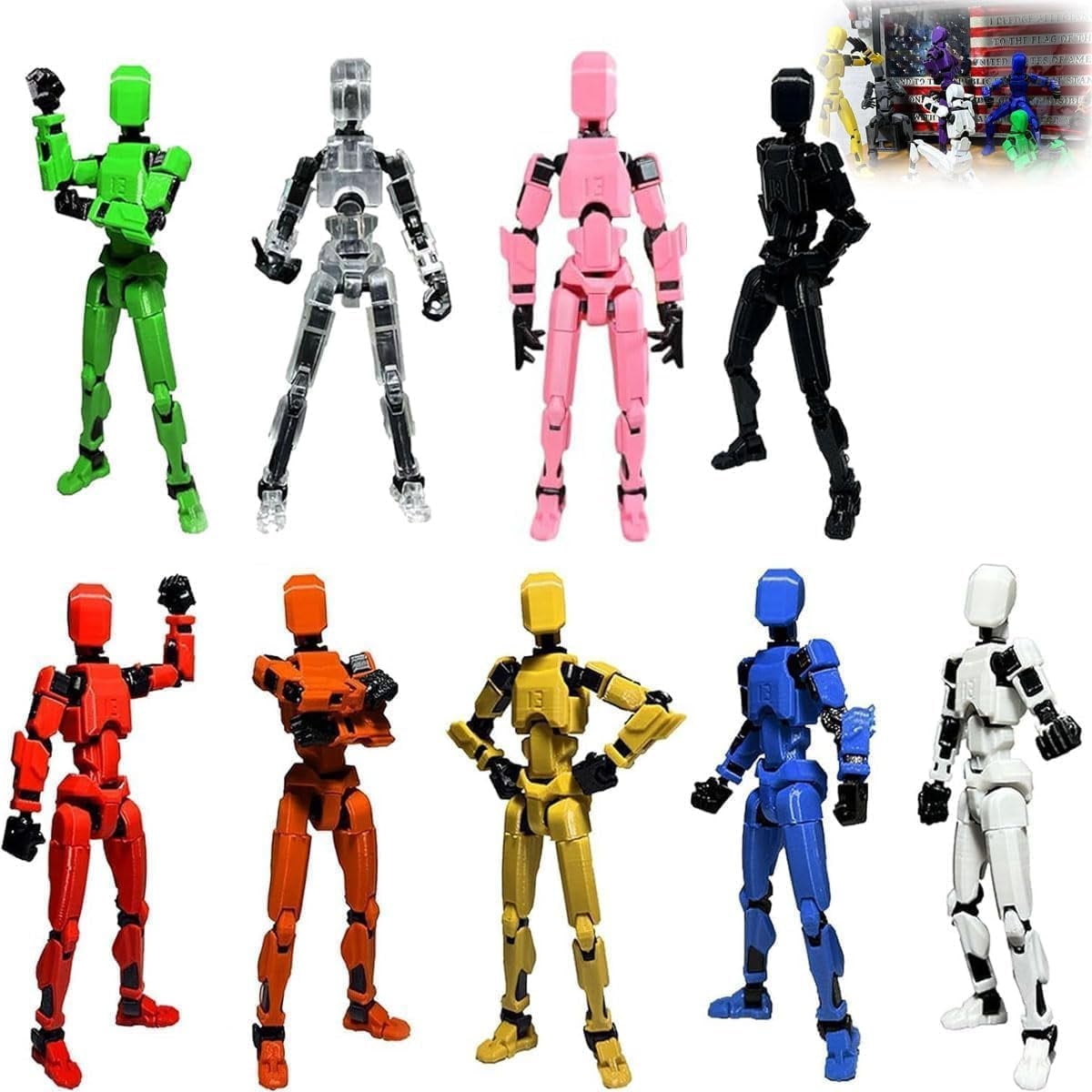 MixMart T13 Action Figure Set, Titan 13 Robot Action Figure 3D Printed ...