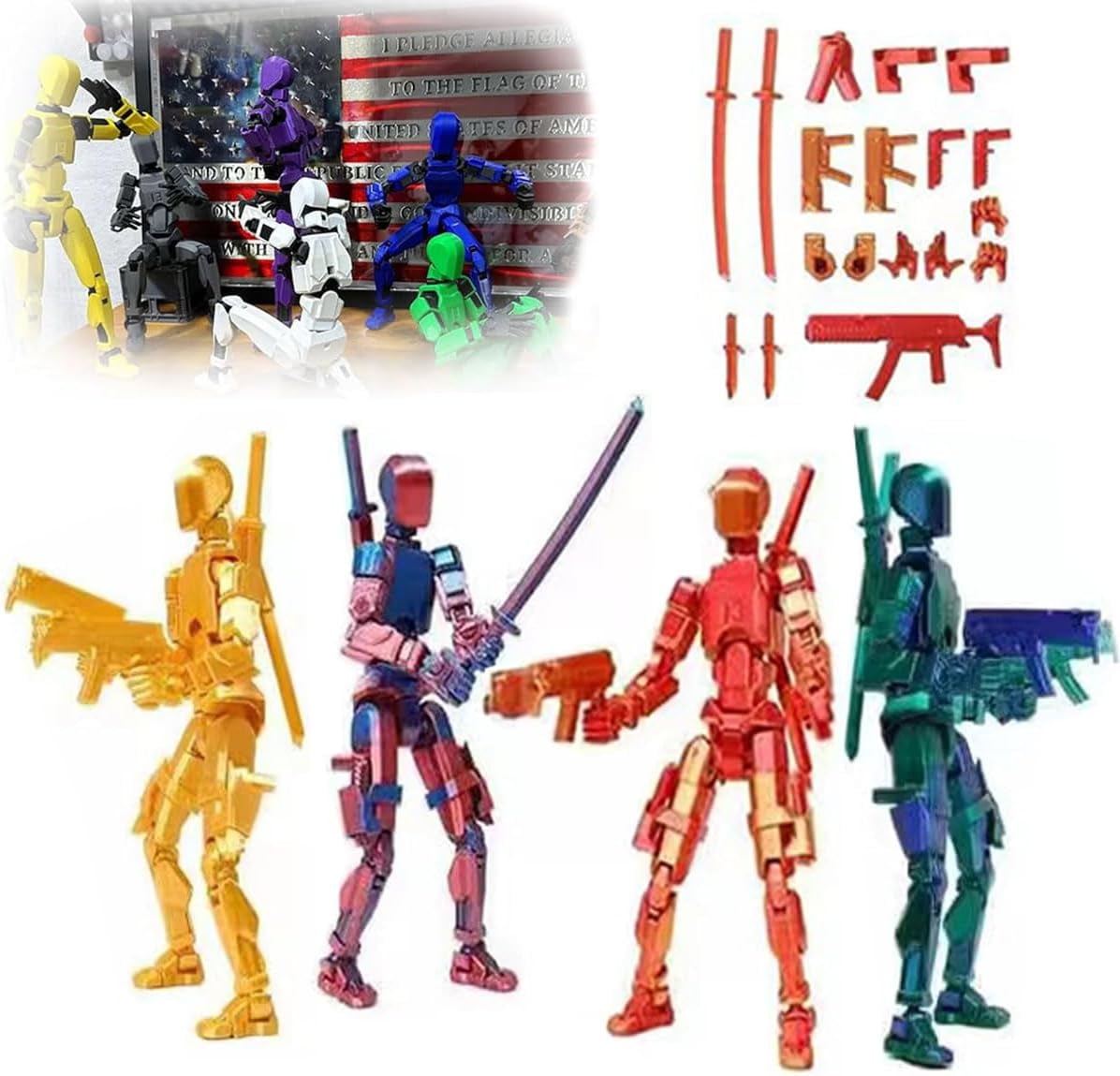 MixMart T13 Action Figure Set, Titan 13 Robot Action Figure 3D Printed robo 13 Action Figure ...