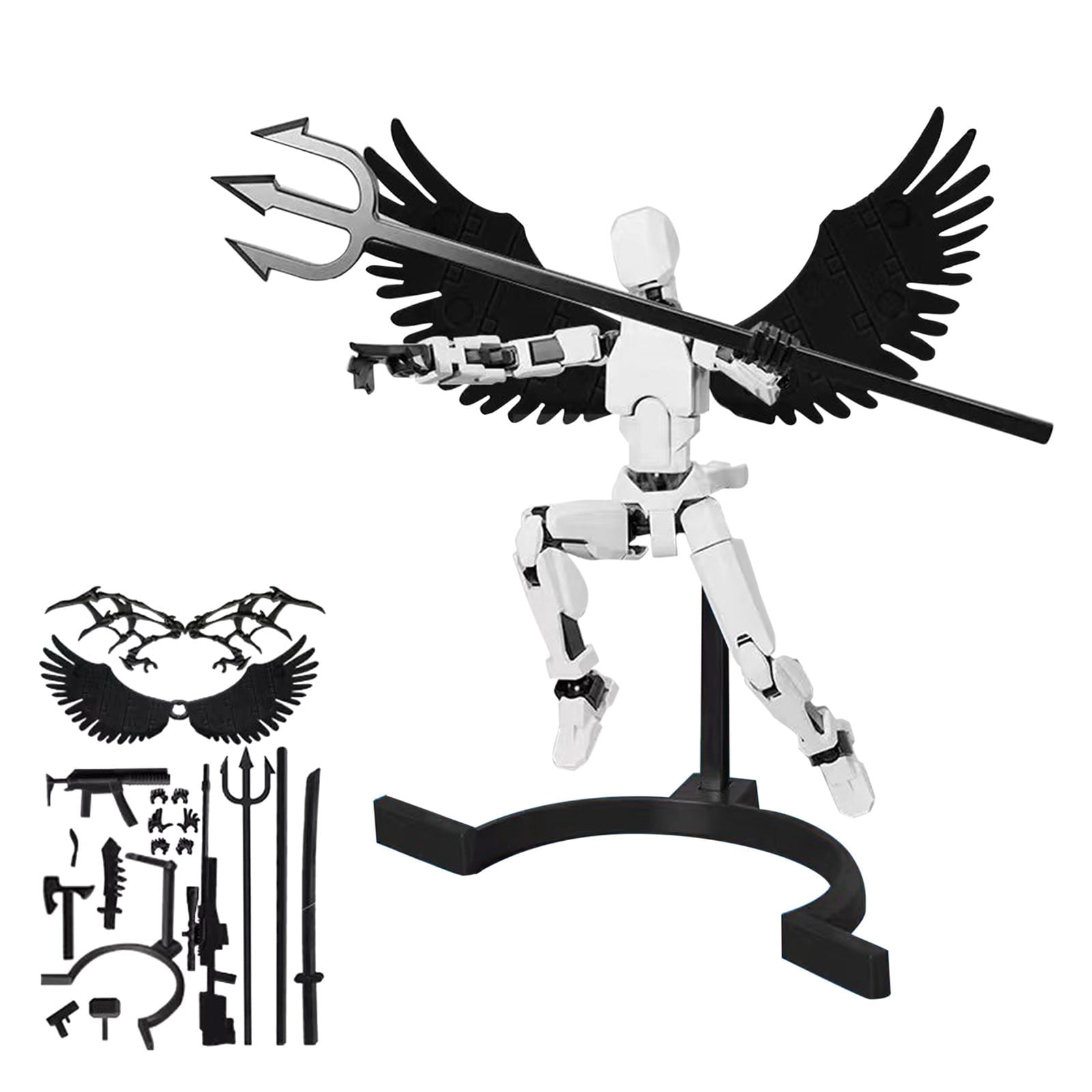 MixMart T13 Action Figure Set with Wings, Titan 13 Robot Action Figure ...