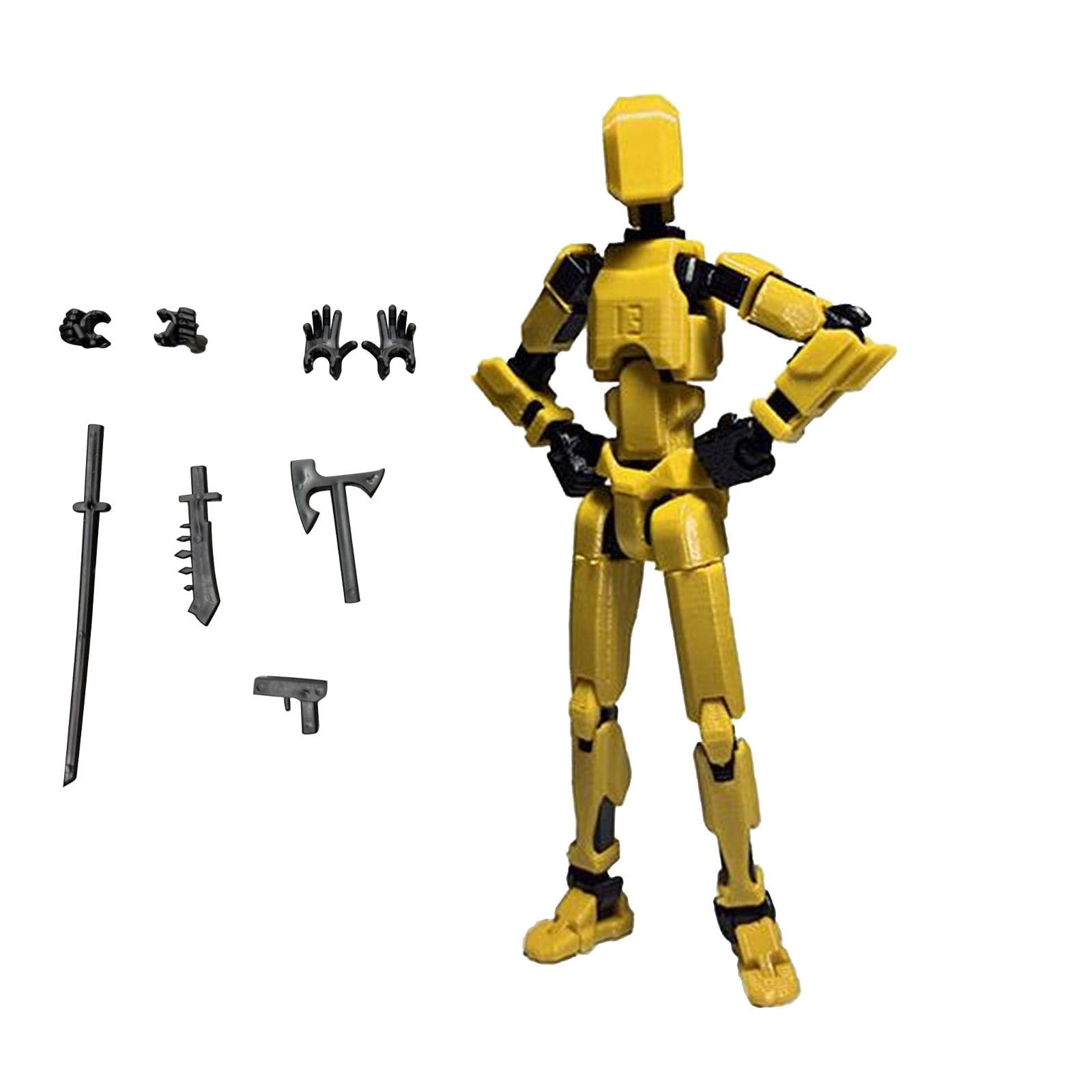 MixMart T13 Action Figure - 5.1" Tall, 13-Joint 3D Printed Doll with Versatile Posing for ...