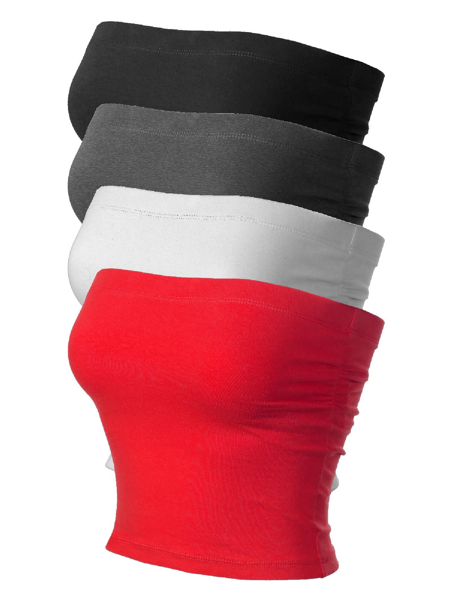 MixMatchy Women's 4-Pack Solid Casual Summer Side Shirring Scrunched ...