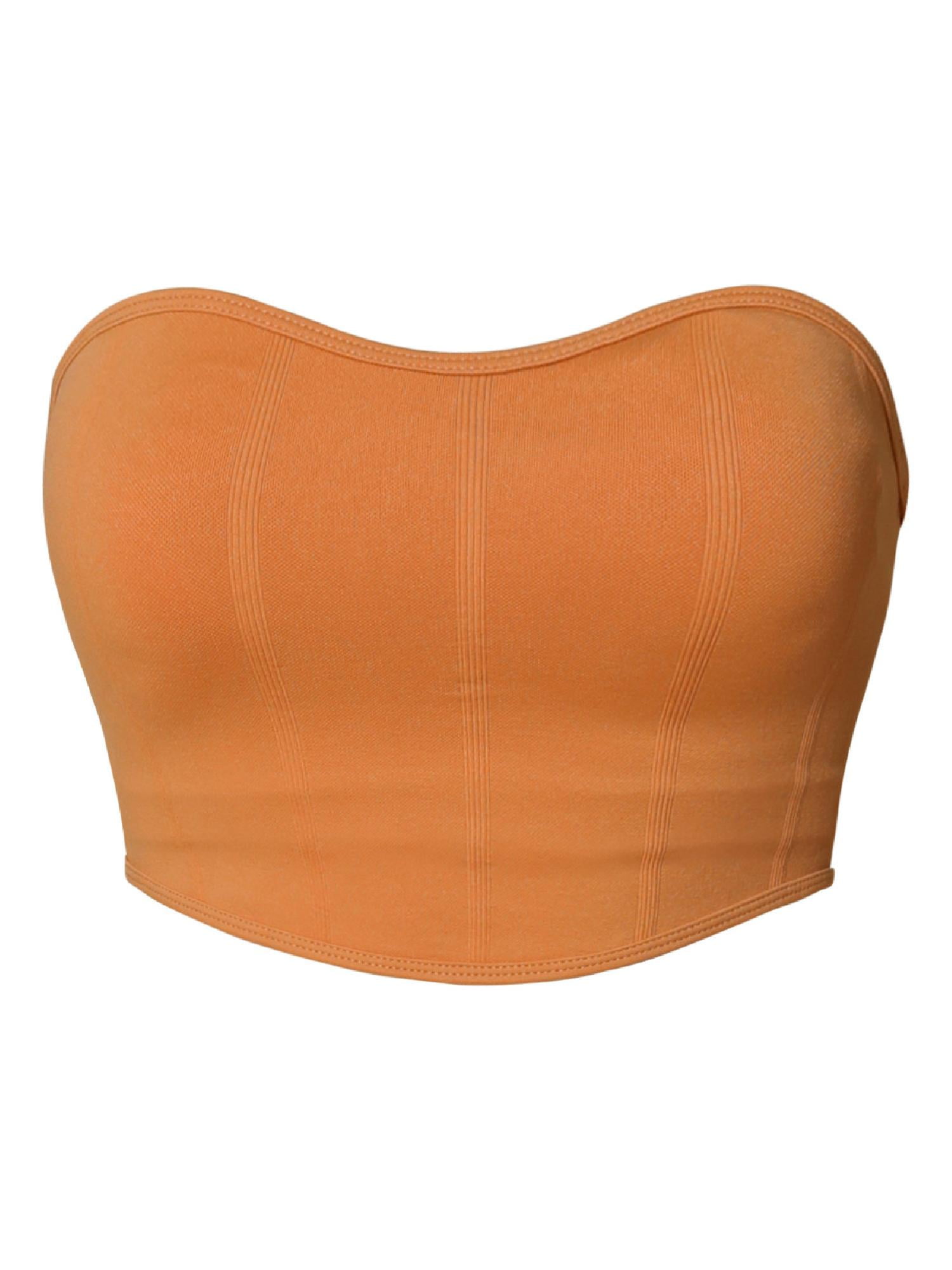 MixMatchy Women's Built In Bra Corset Y2K Crop Top Bustier Body Shaper ...