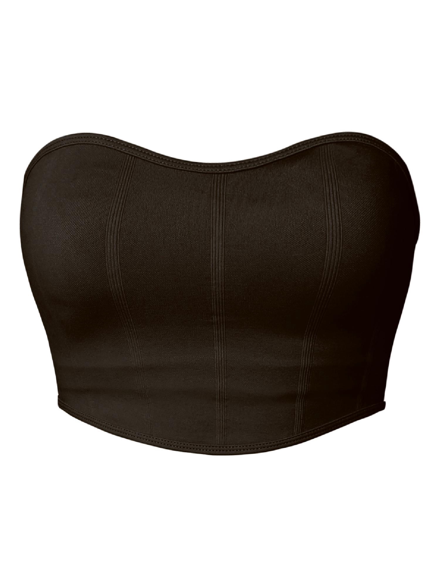 MixMatchy Women's Built In Bra Corset Y2K Crop Top Bustier Body Shaper ...