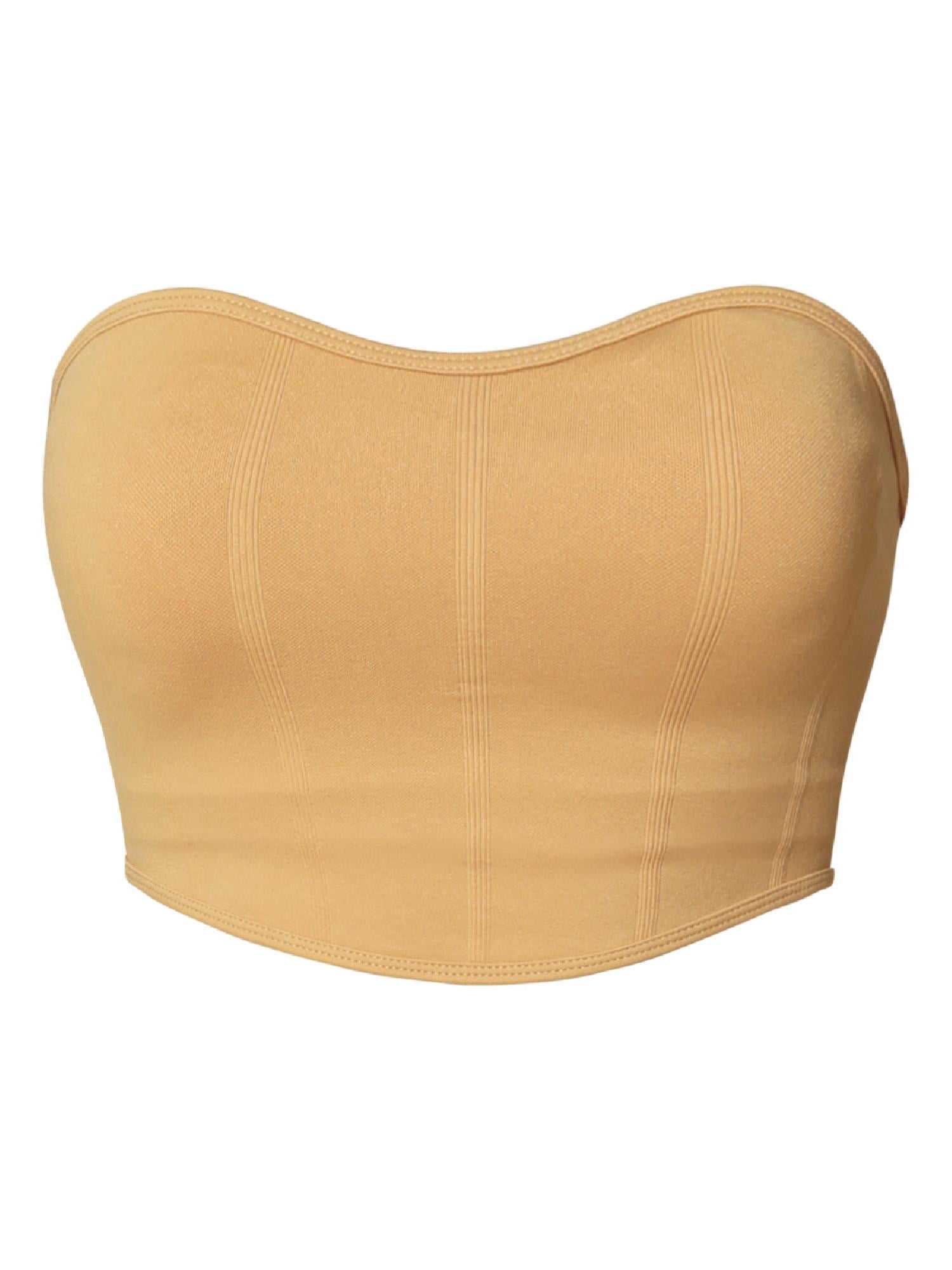 MixMatchy Women's Built In Bra Corset Y2K Crop Top Bustier Body Shaper ...