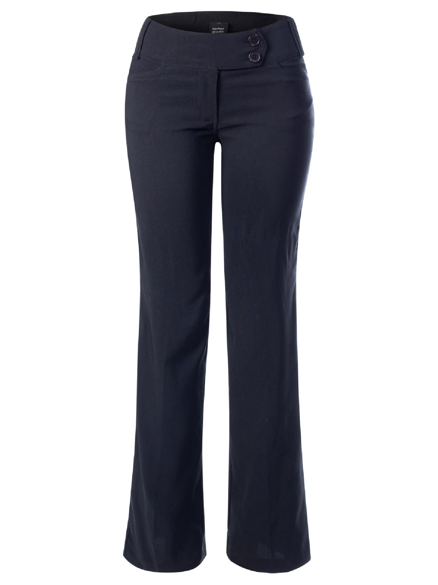 MixMatchy Women's High Waist Slim Boot-Cut Stretch Office Pants ...