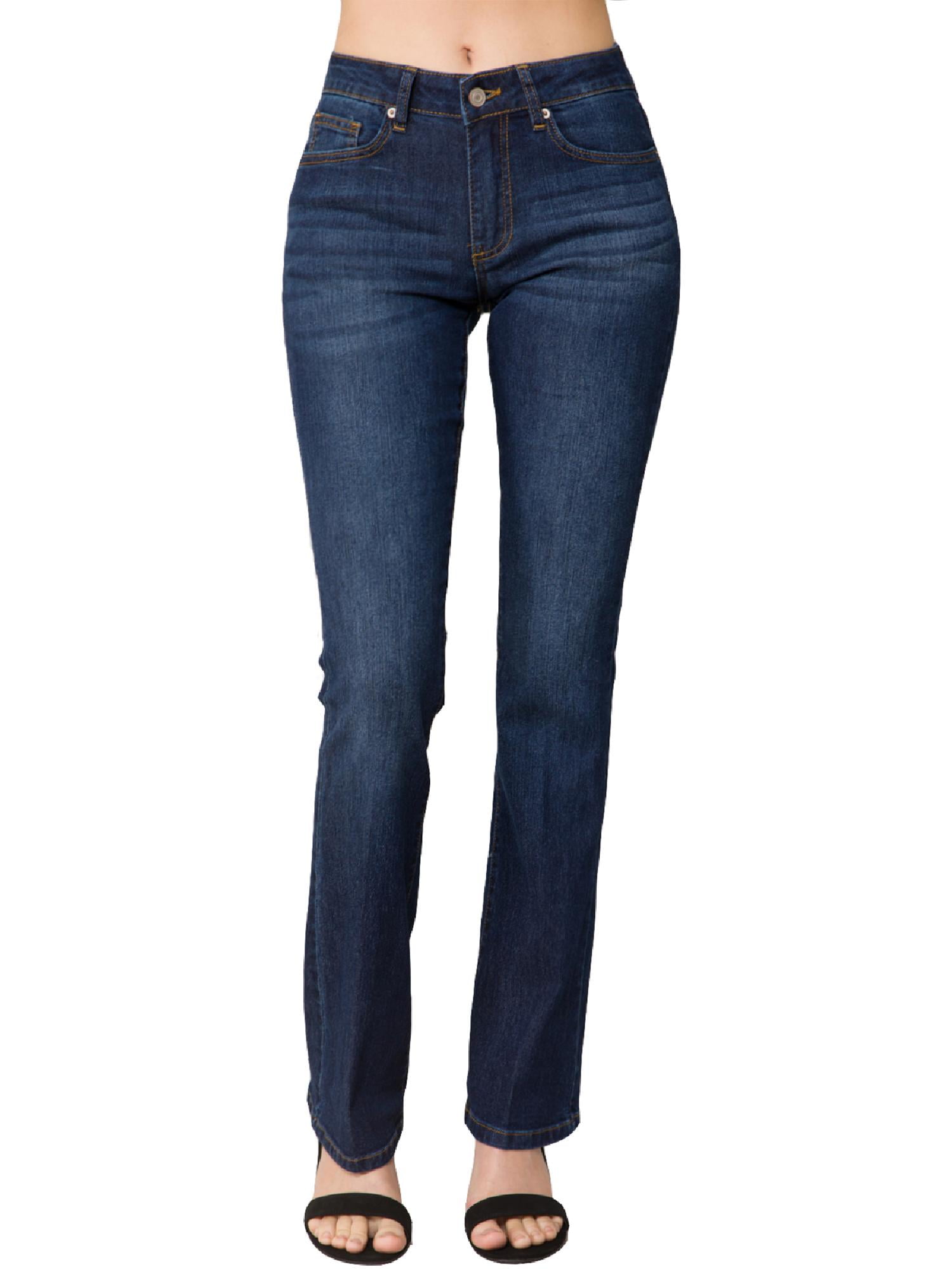 MixMatchy Women's Sexy Stylish Flare Bell Bottom Slim Bootcut Jean ...