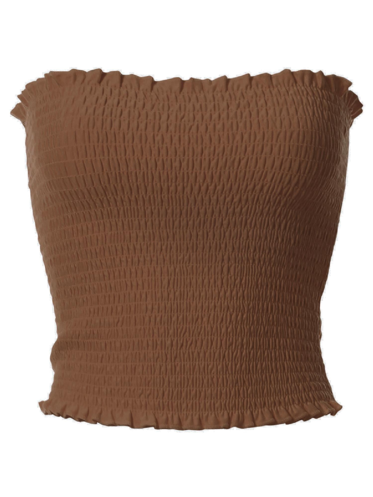 MixMatchy Women's Solid Smocked Tube Top - Walmart.com