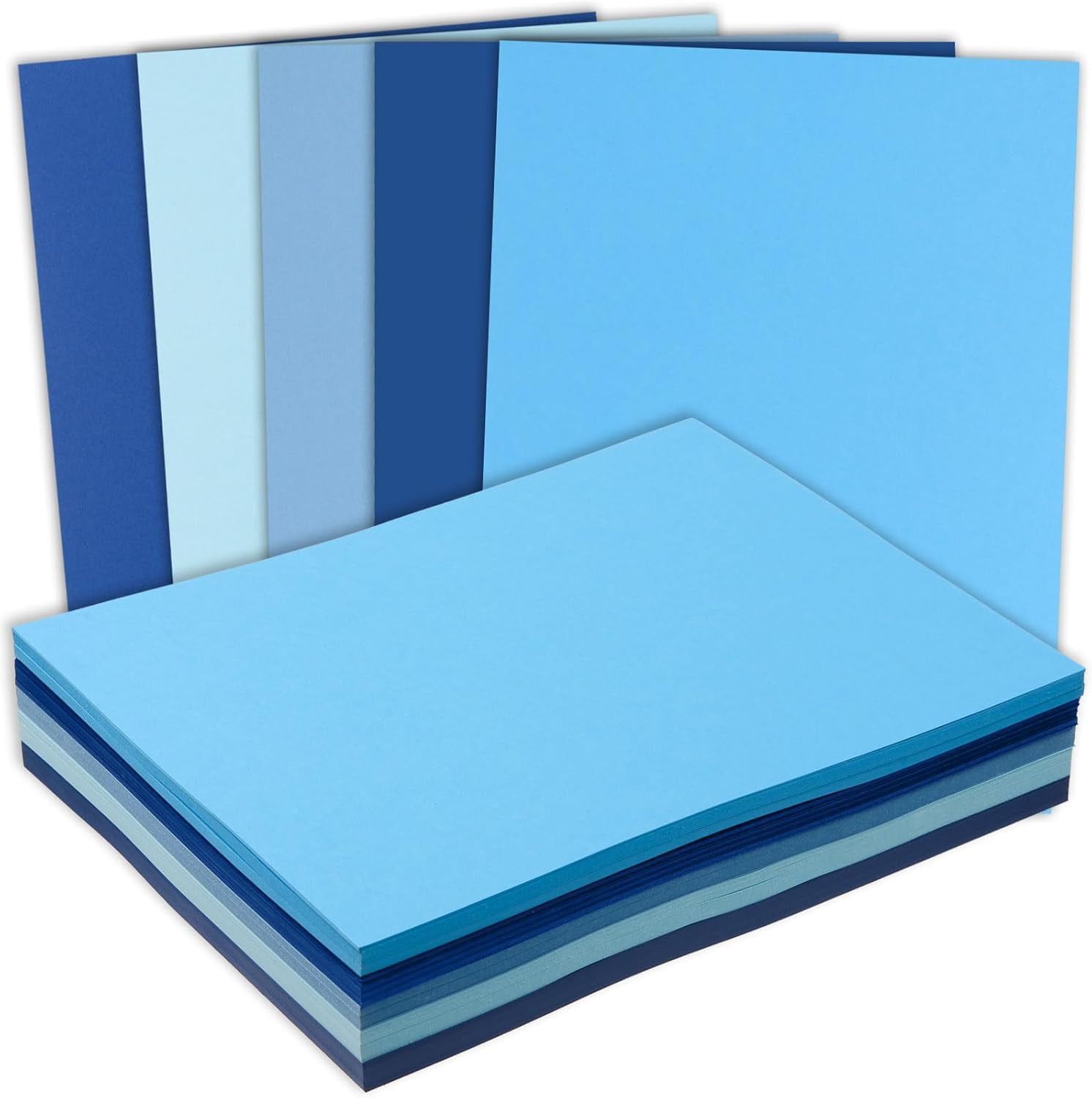 MixTeach 240 Sheets Assorted MMF7 Blue Cardstock Paper 4 Medium Thick ...