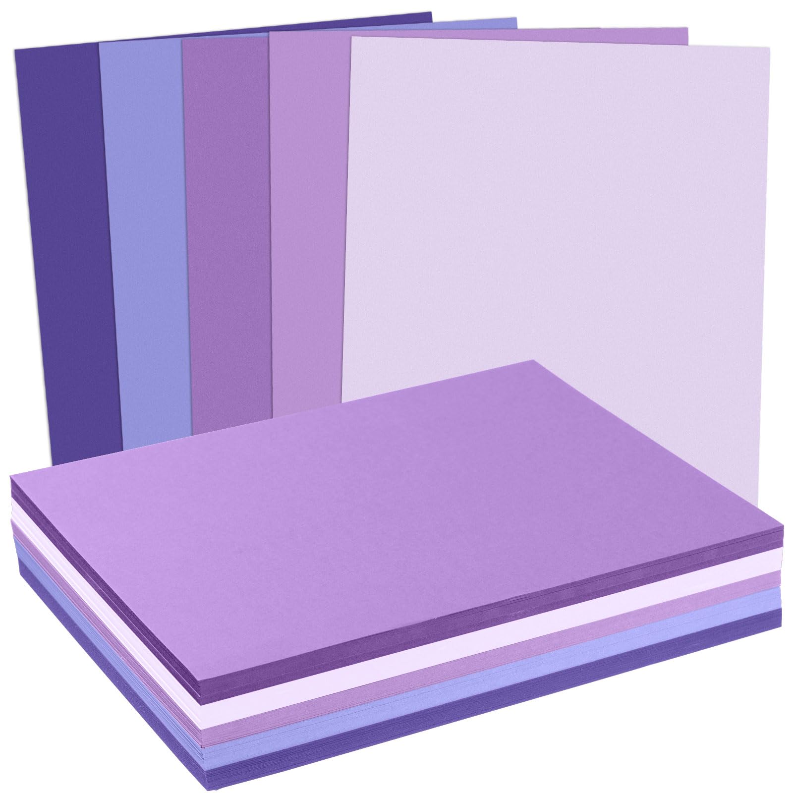 MixTeach 240 Sheets Assorted YPF5 Purple Cardstock Paper 8.5 x 11 ...