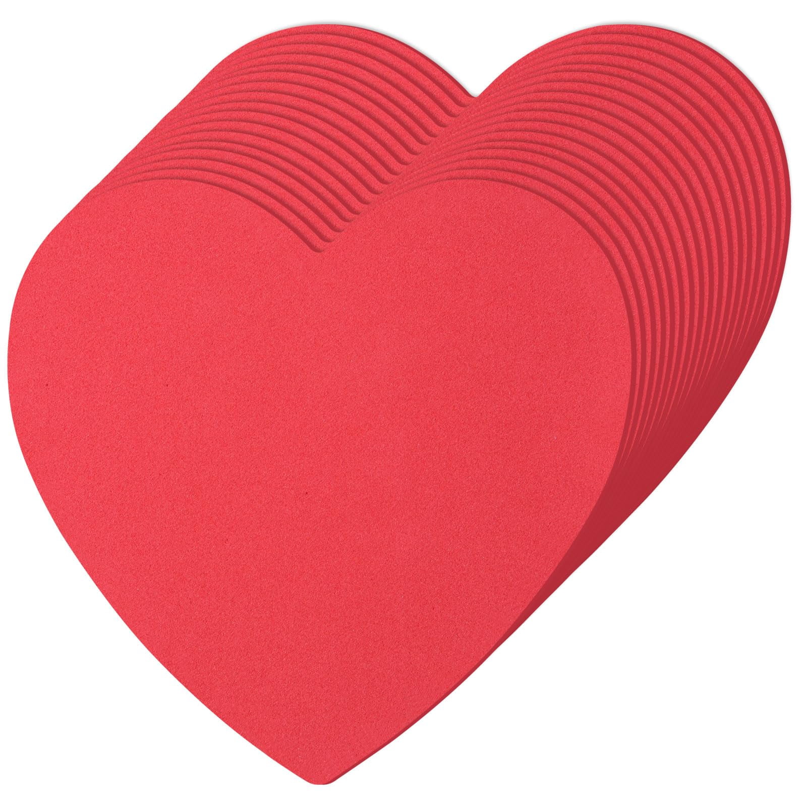 MixTeach 30 Pieces Valentine MSF2 Foam Hearts 6'' Foam Heart Shapes ...