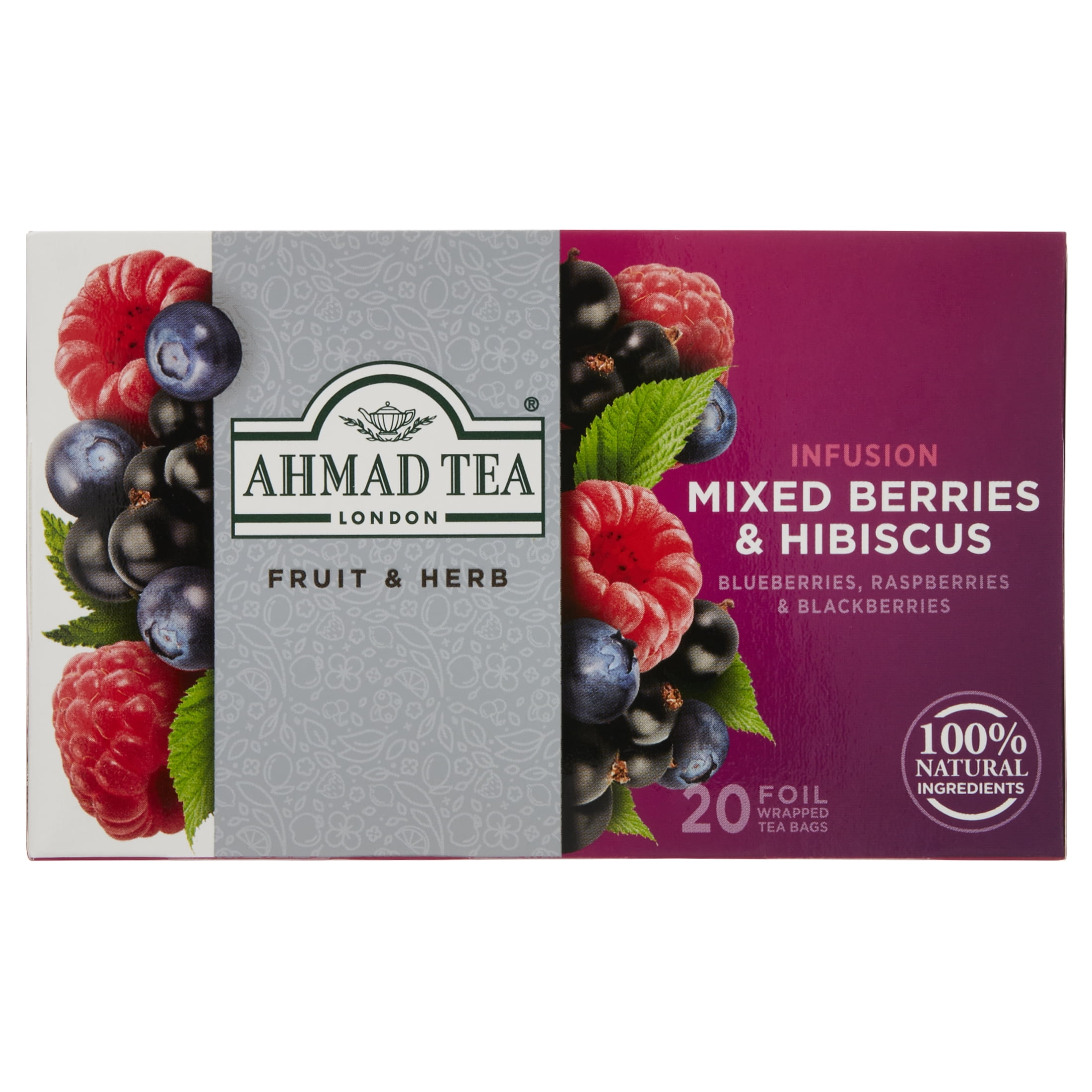 Ahmad Tea | Mixed Berries & Hibiscus Herbal Infusion with Blackberry ...