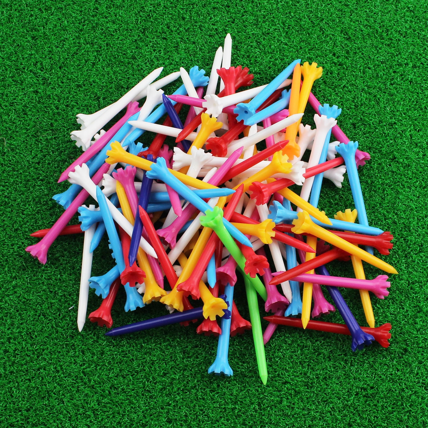 Mixed Color Claw Golf Tees 2 3/4" Nearly Plastic Prong Golf Tee Low ...
