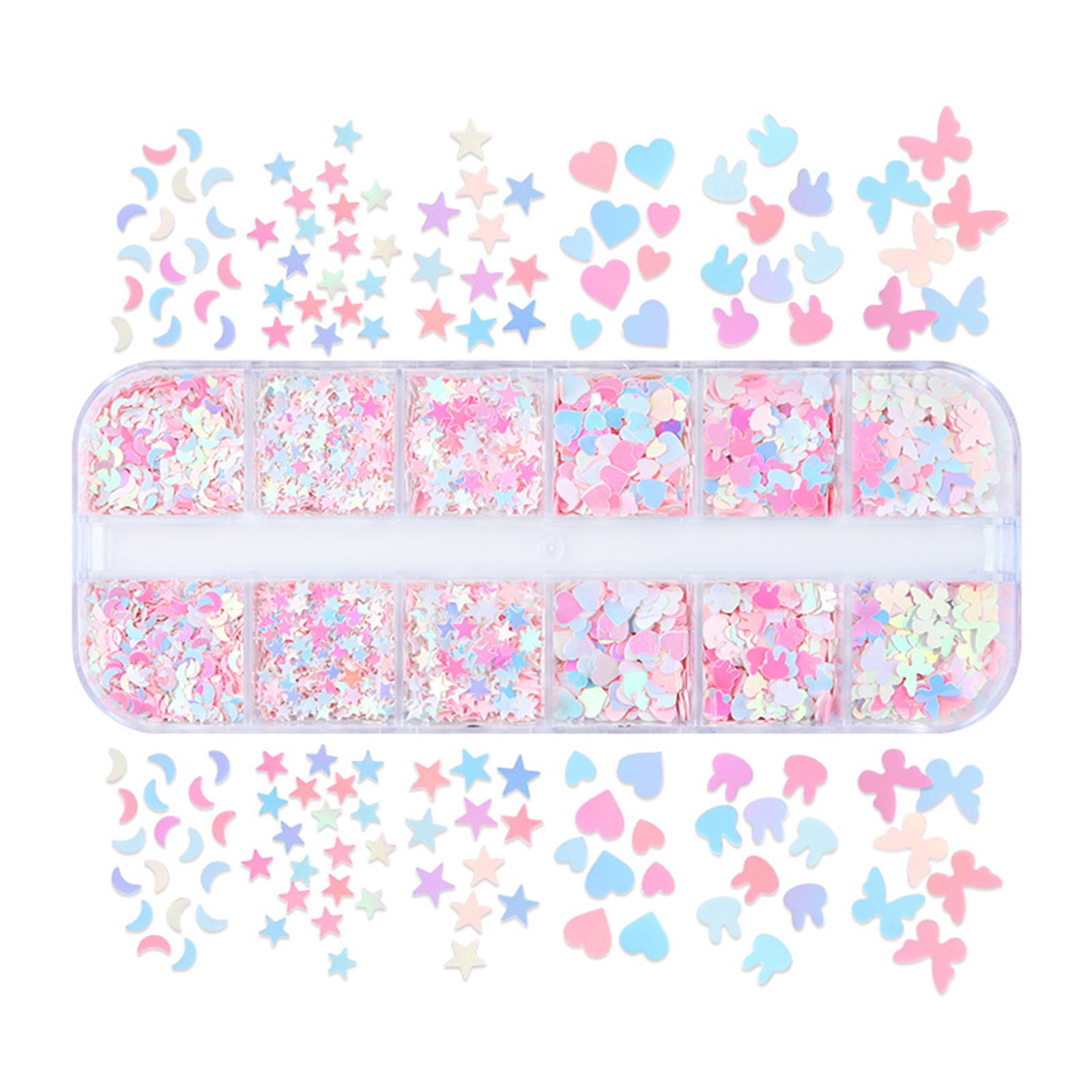 Mixed Color Glitters Epoxy Resin Filling Colorful Filler Star Heart ...