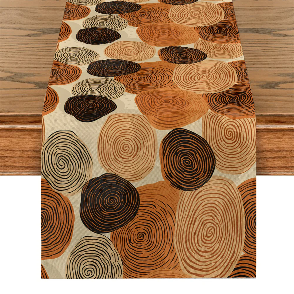 Mixed Color Watercolor Table Flag Tree Wheel Table Runner Dinosaur ...