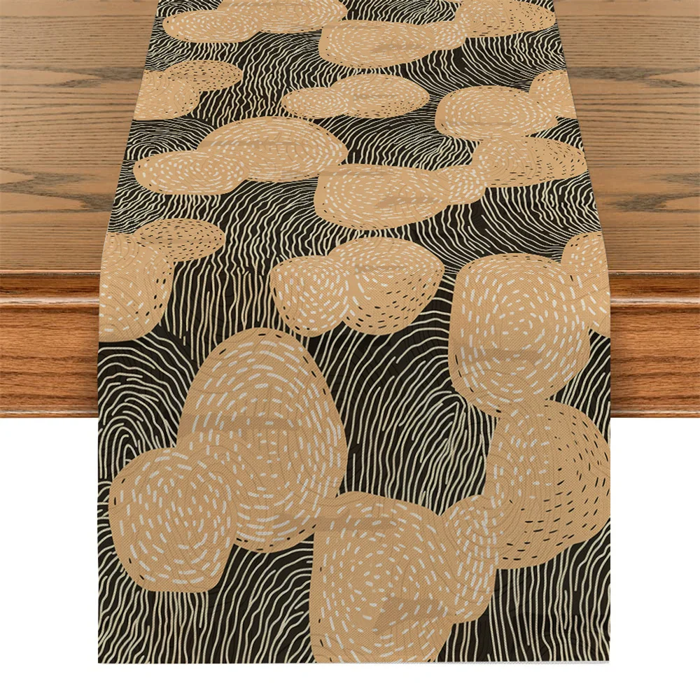 Mixed Color Watercolor Table Flag Tree Wheel Table Runner Dinosaur ...