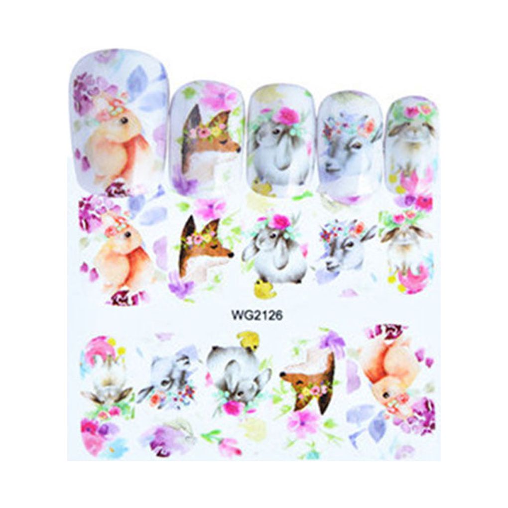 Mixed Designs Watermark Decals Water Transfer Nail Art Sticker DIY ...