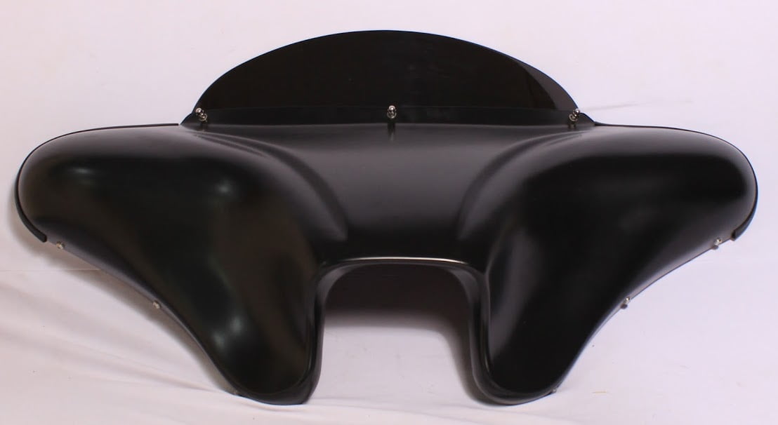 Mixed Fiberglass ABS DOUBLE DIN Batwing Fairing Windshield For Harley ...