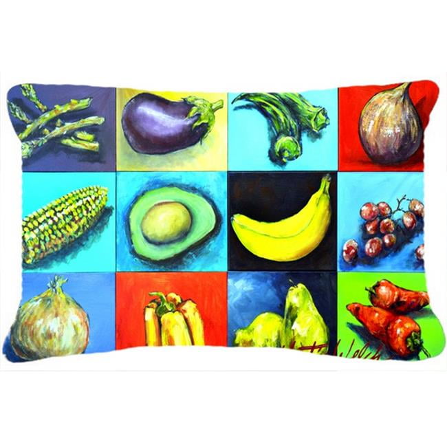 Mixed Fruits & Vegetables Fabric Decorative Pillow - Walmart.com