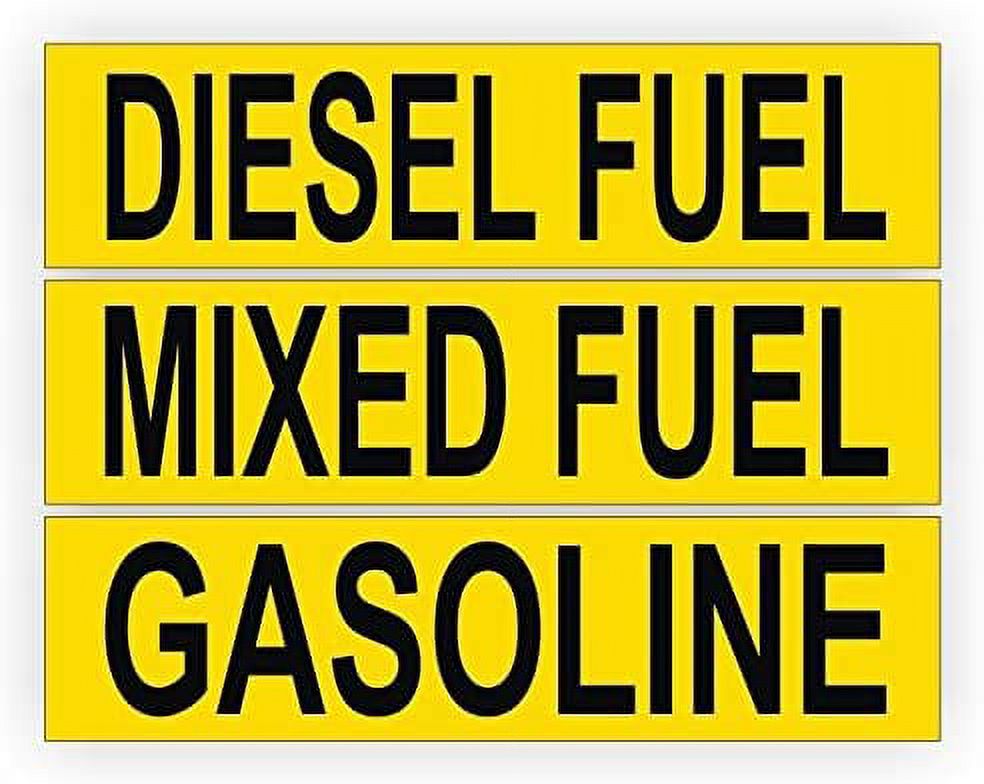 Mixed Fuel, Diesel Fuel and Gasoline Vinyl Decals / Labels / Stickers ...