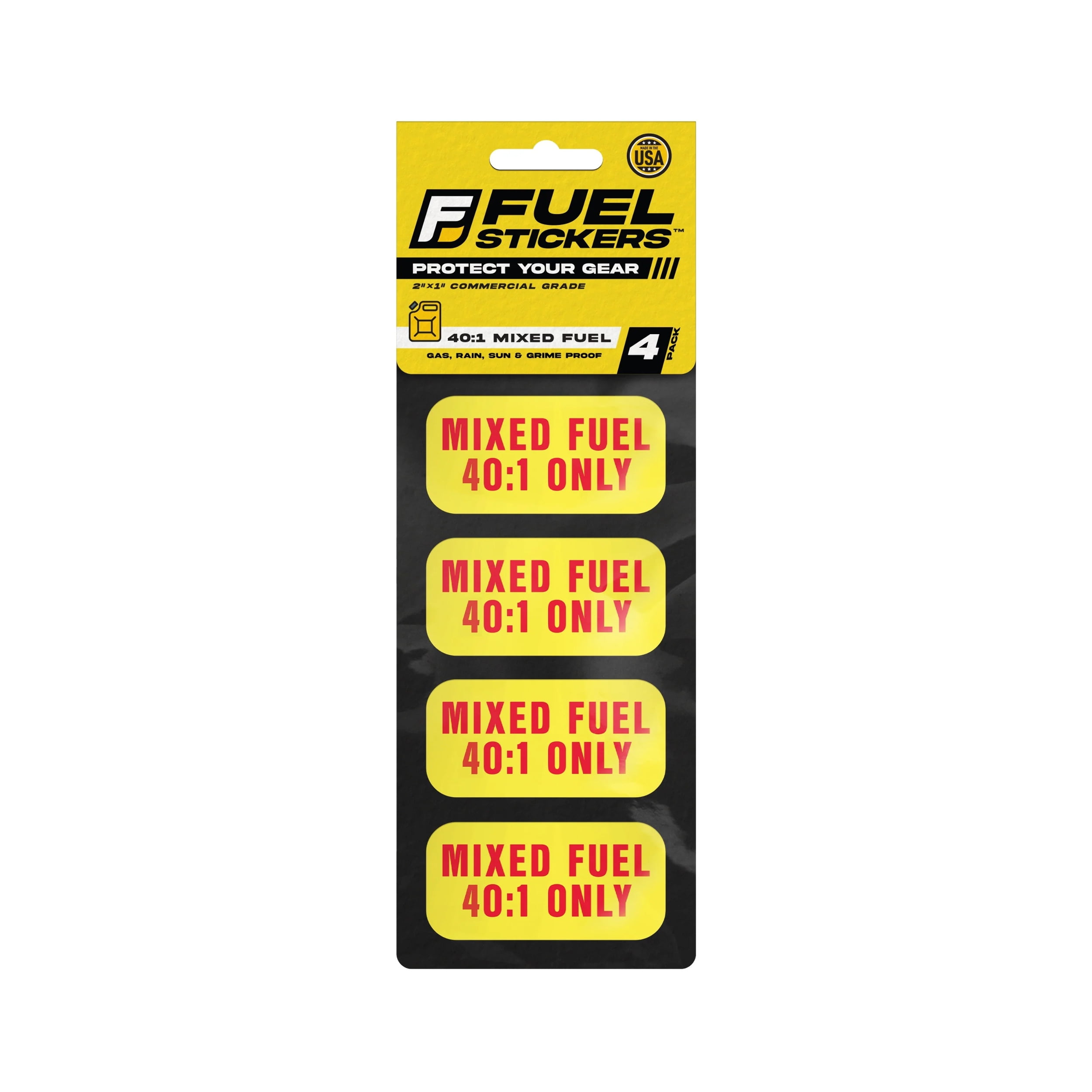 Mixed Fuel Only Stickers 40:1 | 2x1 | 4 Labels - Walmart.com