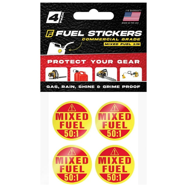 Mixed Gas Sticker 50:1 - Fuel Identification Label by Fuel Stickers | 1 ...