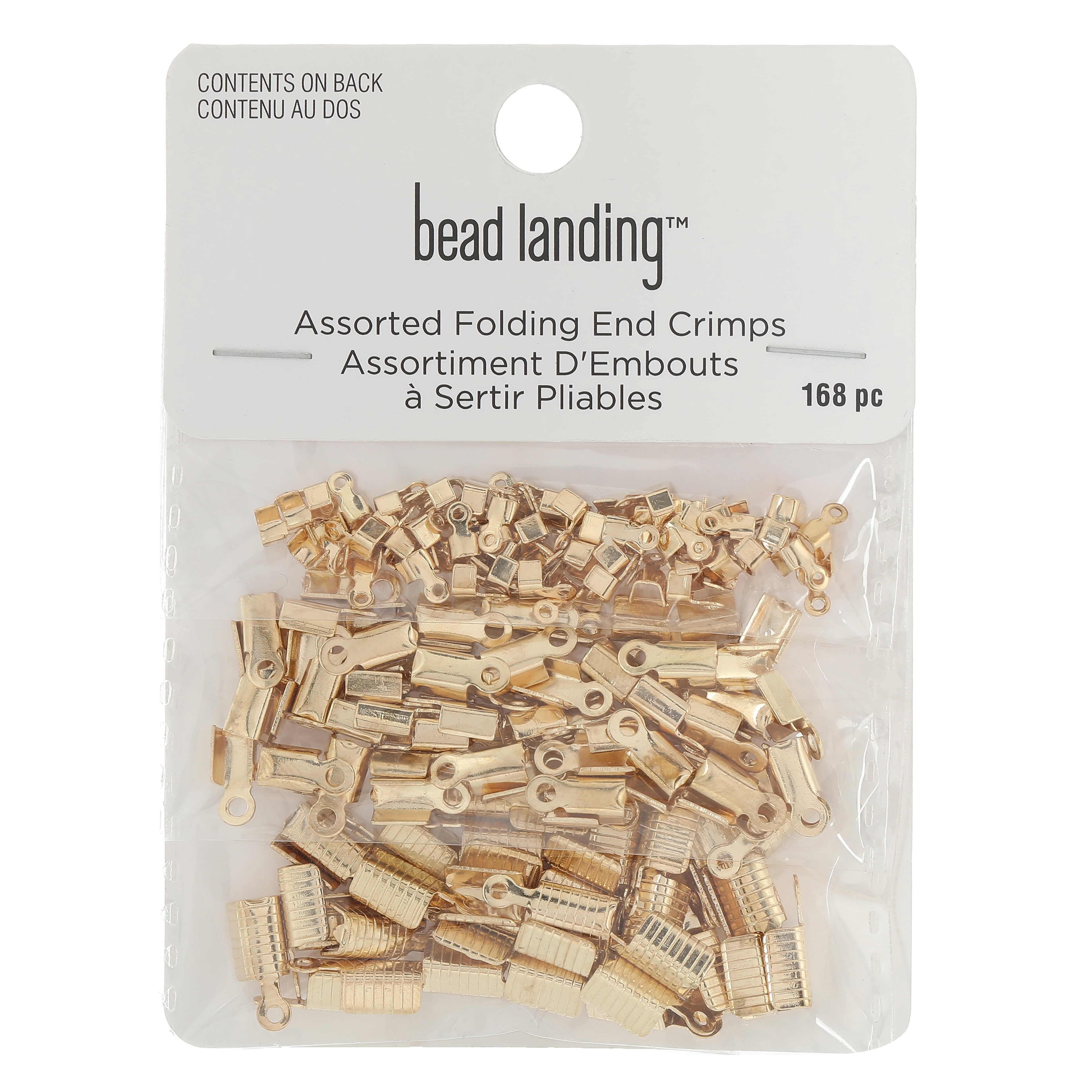 Mixed Gold Folding End Crimps - 168ct. by Bead Landing - Walmart.com