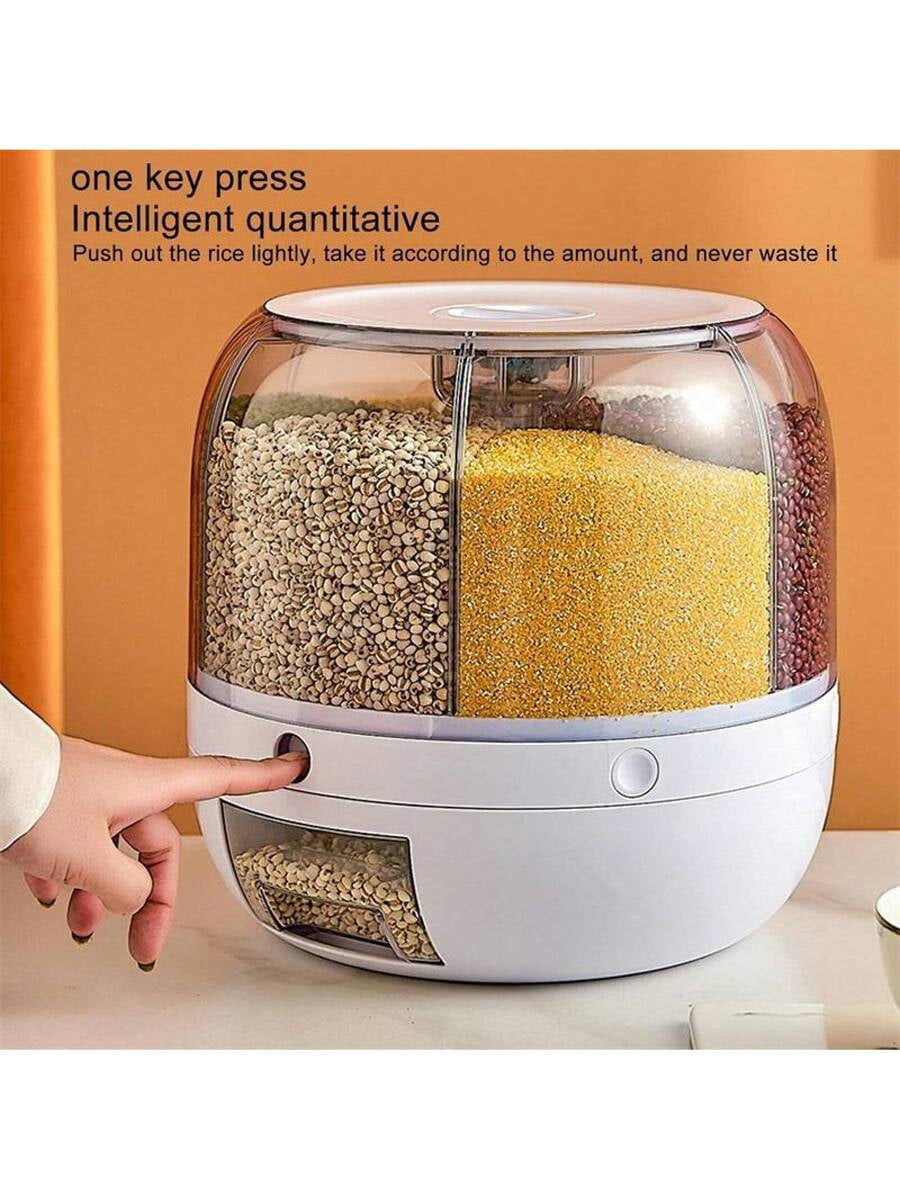 Mixed Grain Jar Food Storage Container, 1 Pack, 360 Degree Rotation ...