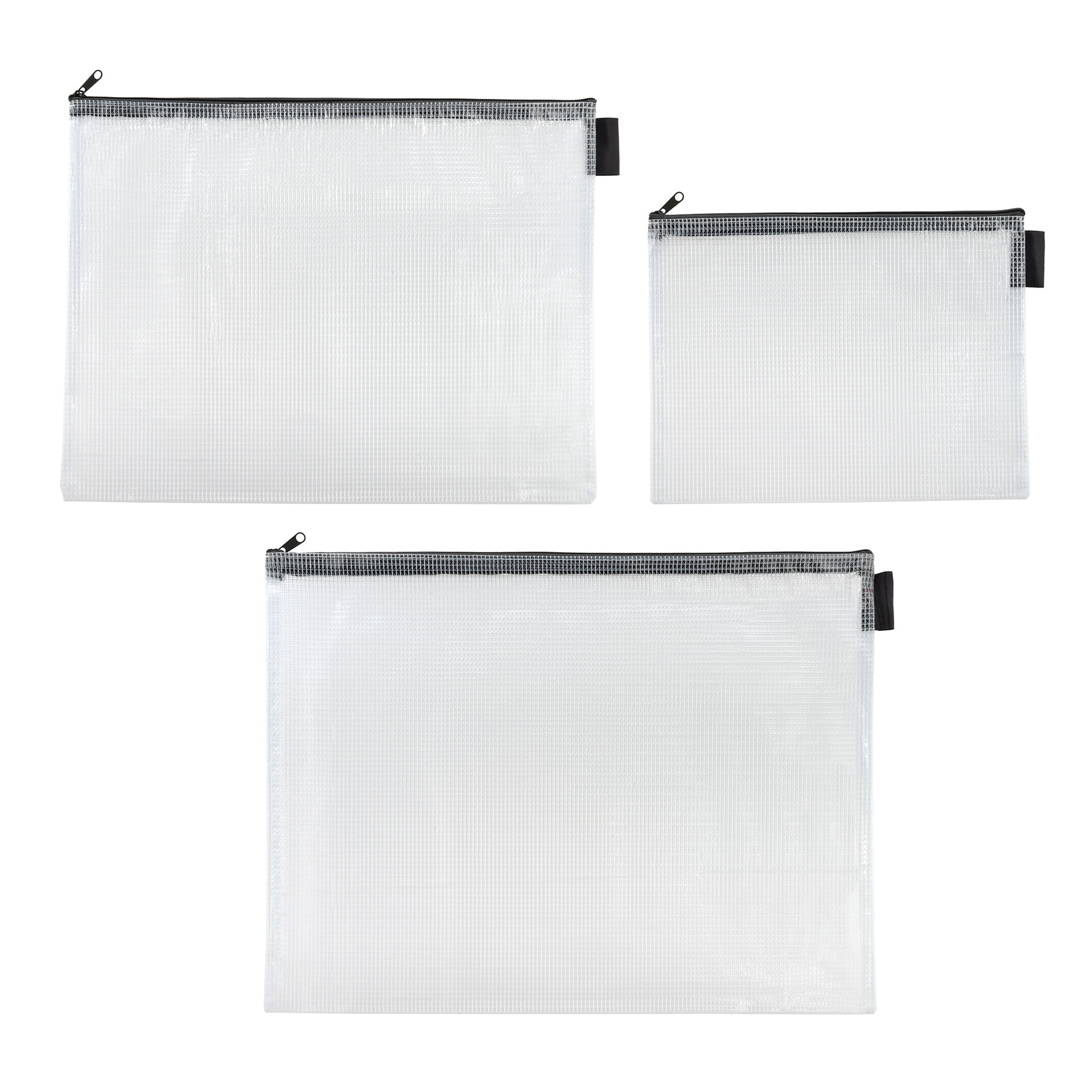 Mixed Gray Mesh Zipper Pouches by Simply Tidy – Reinforced PVC ...