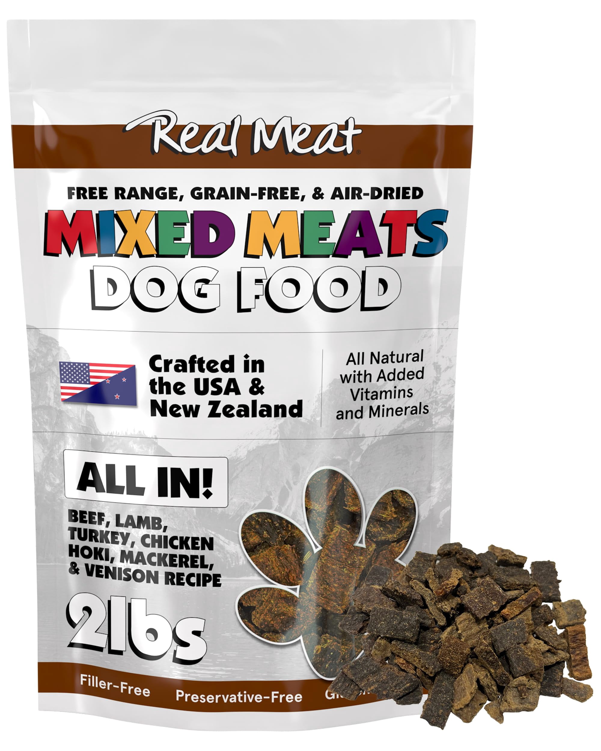 Mixed Meat All-in Air Dried Dog Food w/Real Beef, Lamb, Chicken, Turkey ...