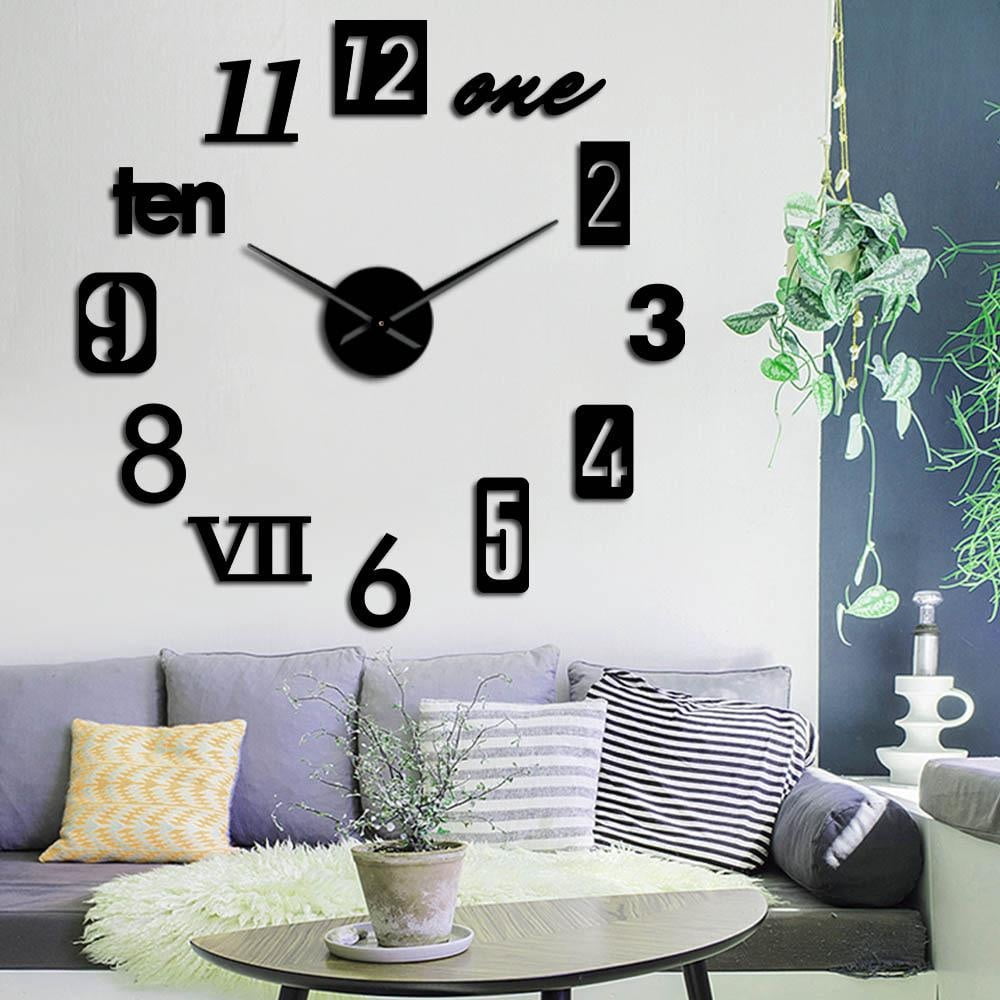 Mixed Number Styles English Arabia Roman Numerals Modern Wall Clocks ...