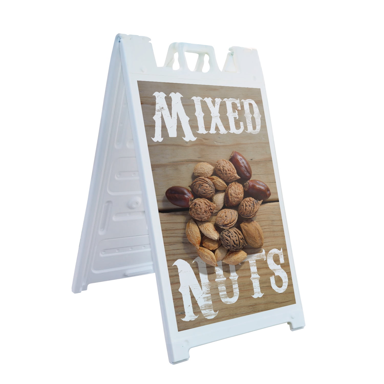 Mixed Nuts 24" x 36" Double Sided A-Frame Sidewalk Sign Includes 2 ...