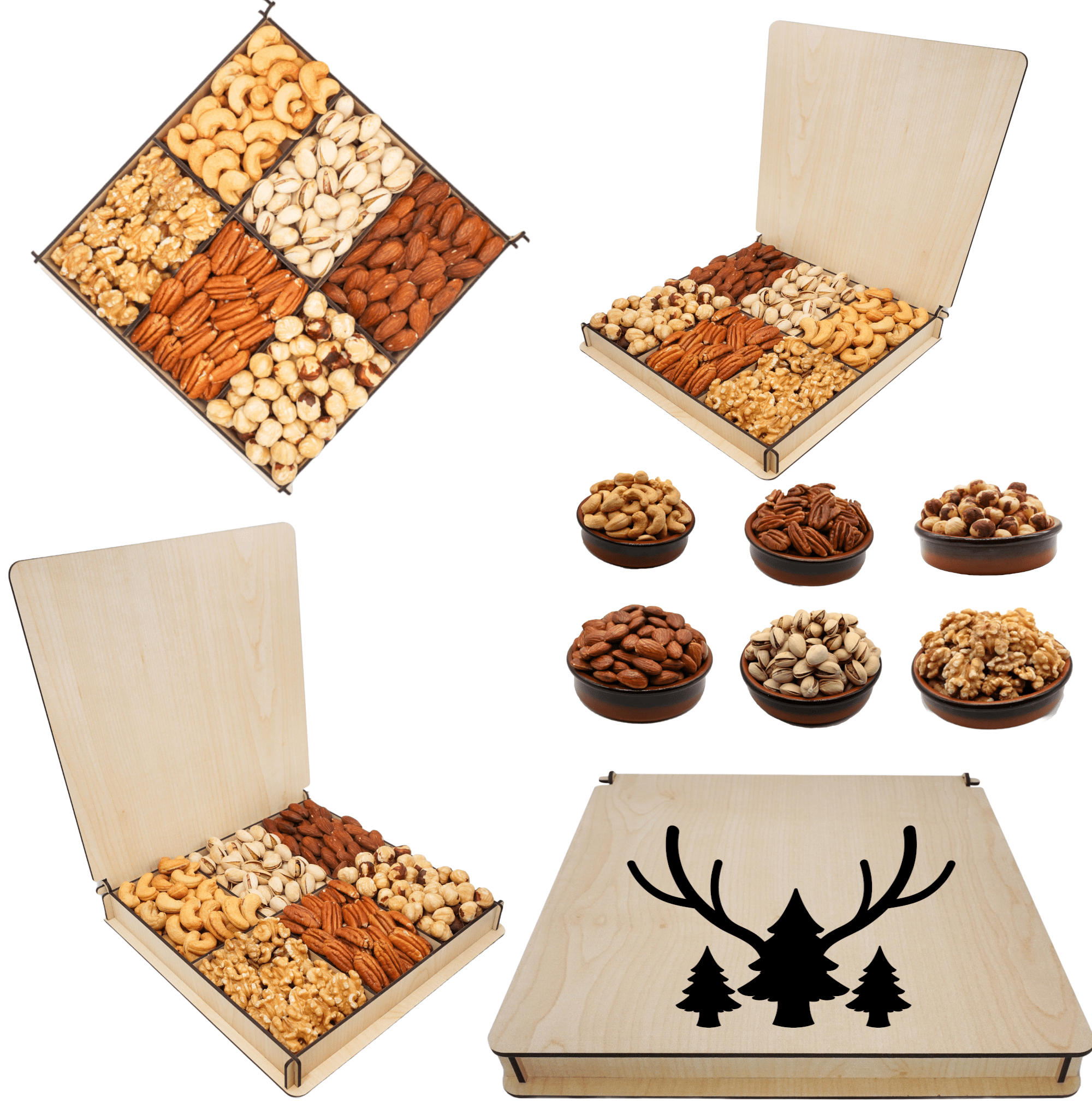 Mixed Nuts Gift Set, Christmas Nuts Gift Basket, Gourmet Food Gift ...