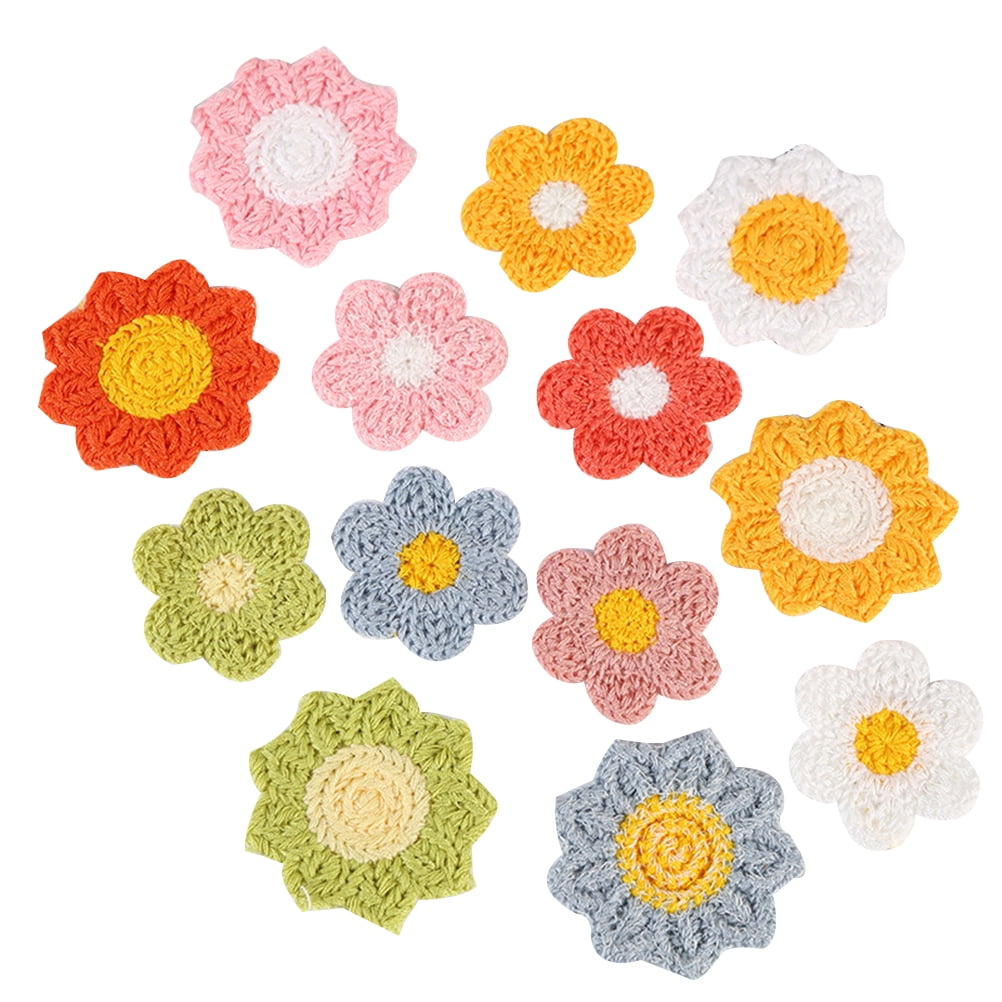 Mixed Patch Jeans 60 Pcs Multi-Petal Flower Embroidered Cloth Stickers ...